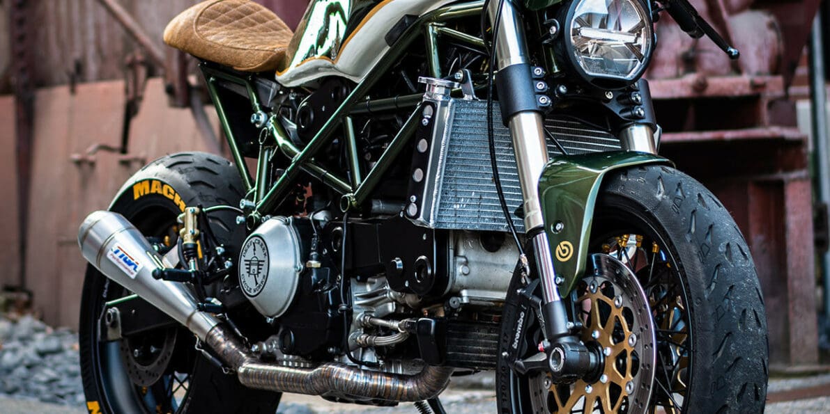 Custom Eye Candy: “Green Machine 3.0,” The Ultimate Ducati ST4 Cafe ...