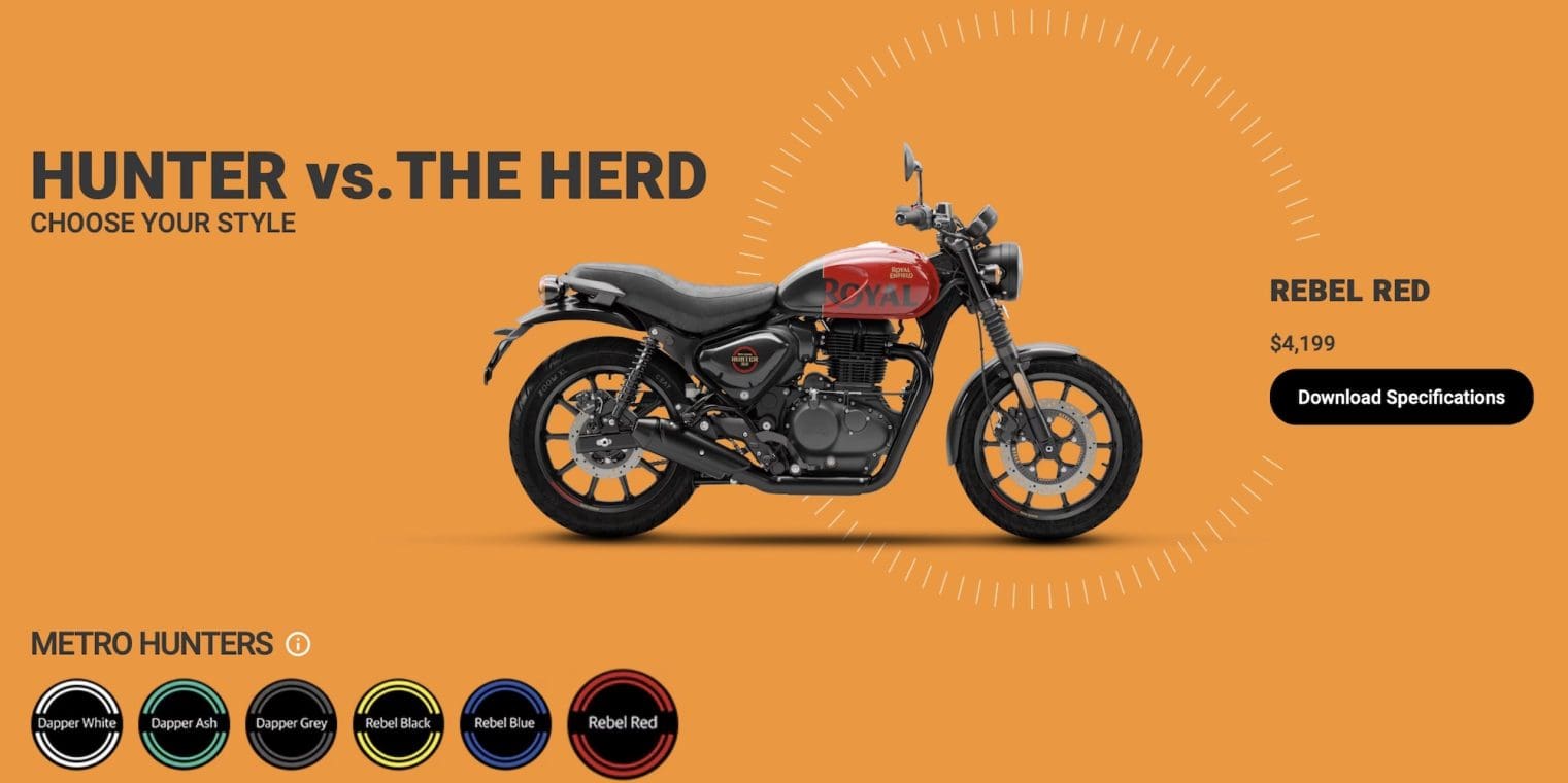 Royal Enfield Hunter 350 Hits US Dealers - webBikeWorld