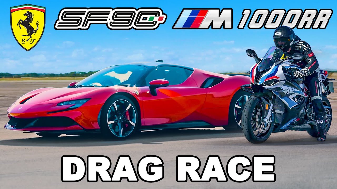 Can A BMW M 1000 RR Beat A Ferrari SF90 In A Drag Race? - webBikeWorld