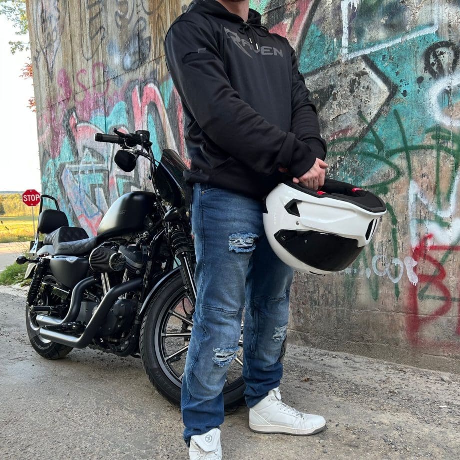 RAVEN Moto REVOLT Ripped Armored Jeans