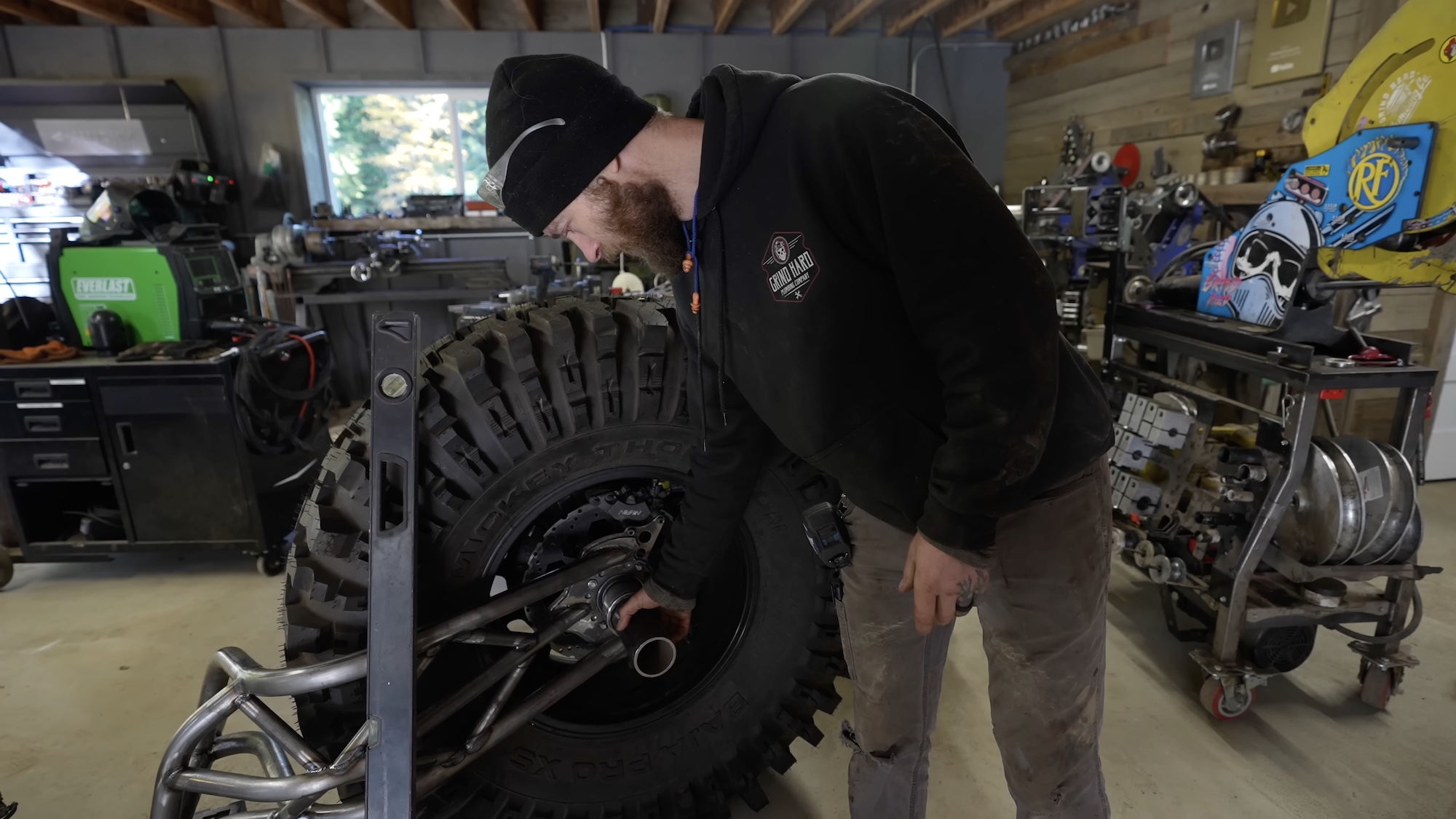 Criminal Customs: Monster Chopper has 46” Knobblies and a Single-Sided ...