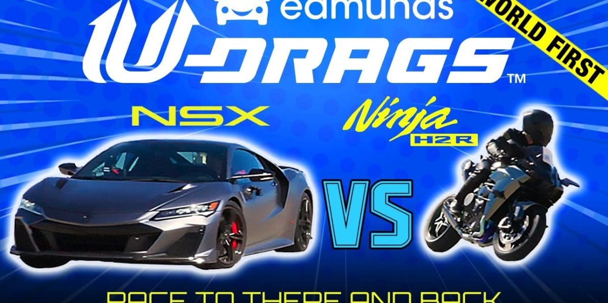 Kawasaki Ninja H2R Takes On Acura NSX In Edmunds' U-DRAG Race ...