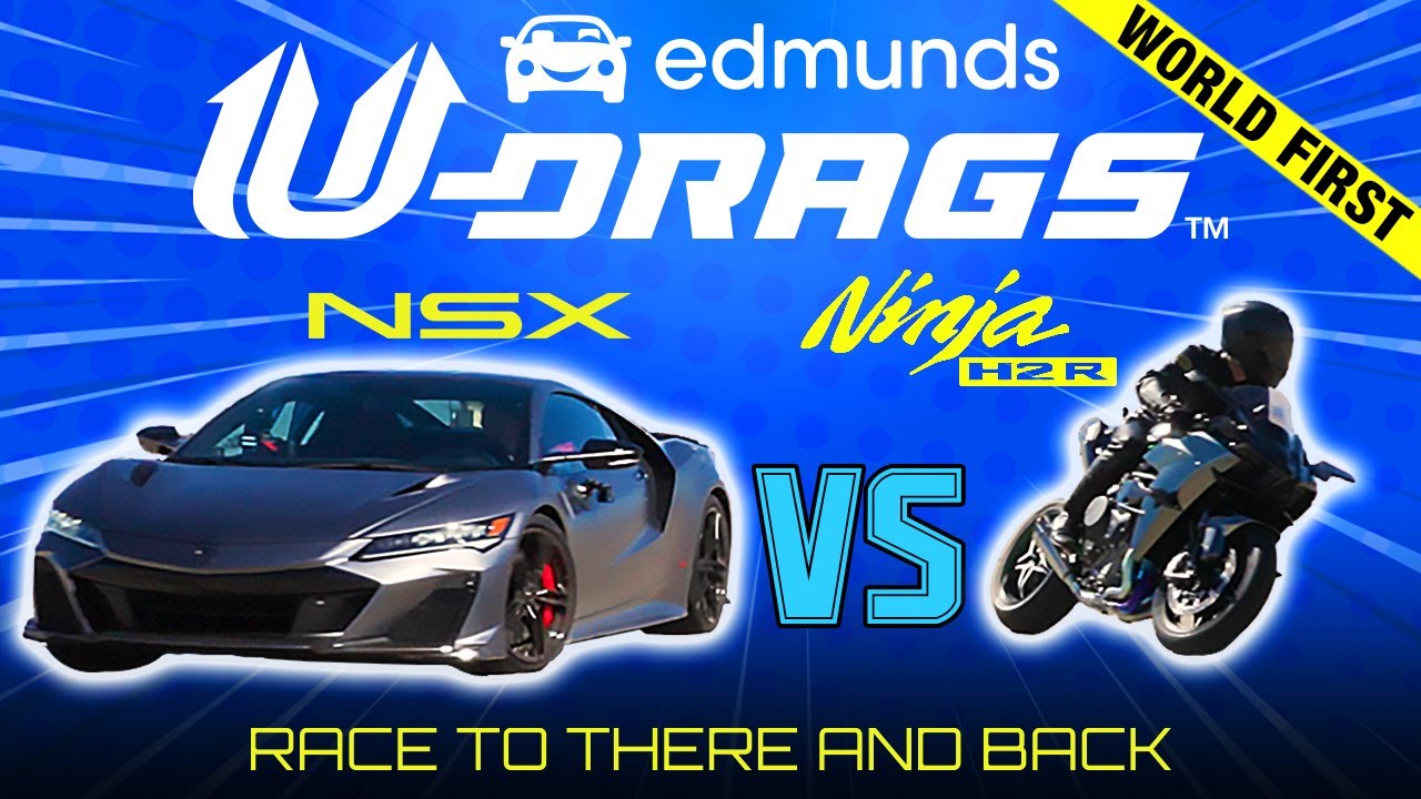 Kawasaki Ninja H2R Takes On Acura NSX In Edmunds' U-DRAG Race - webBikeWorld