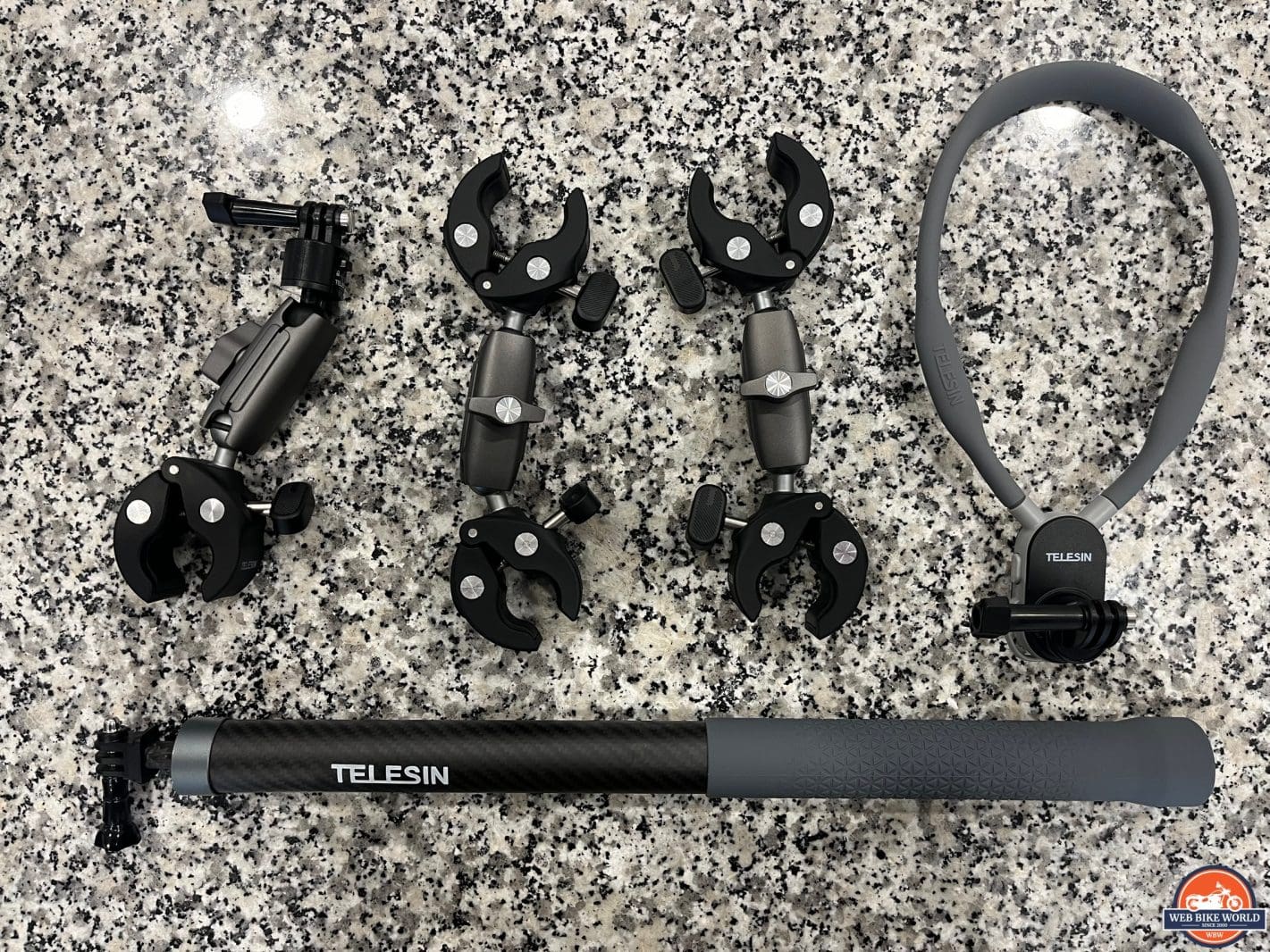Telesin Action Camera Mounts Review - webBikeWorld